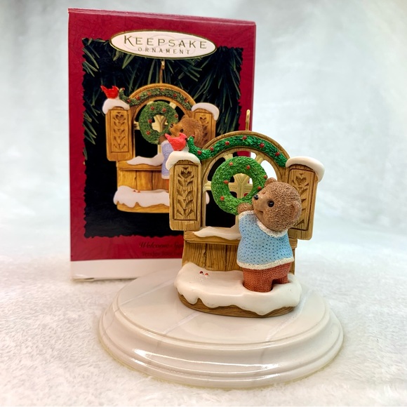 Hallmark | Holiday | Hallmark Ornament Tender Touches Welcome Sign ...